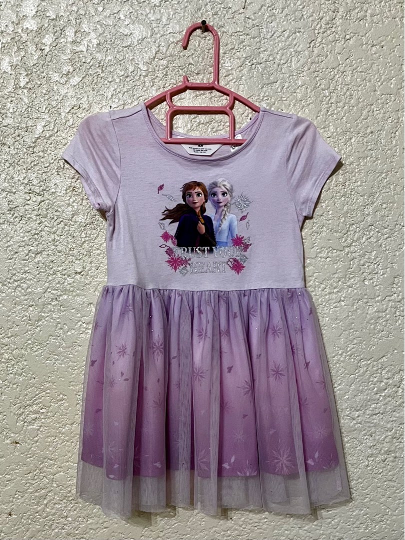 H&M Frozen dress, Babies & Kids, Babies & Kids Fashion on Carousell