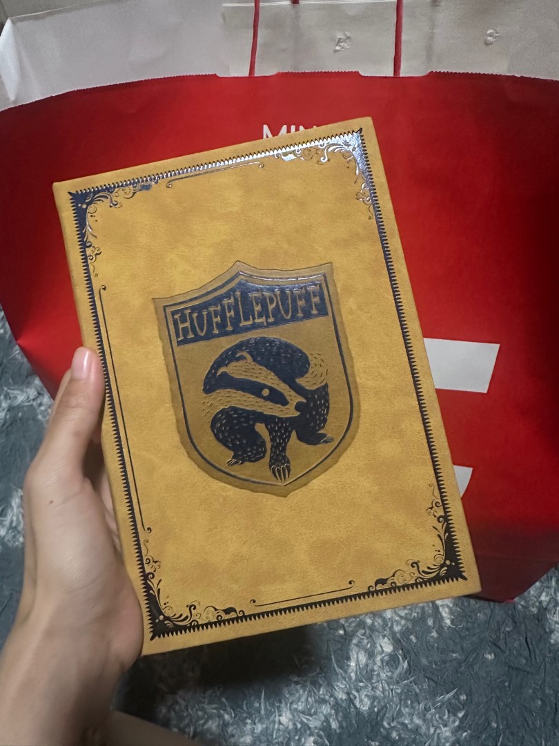 Hufflepuff Notebook Harry Potter x Miniso, Hobbies & Toys, Collectibles ...