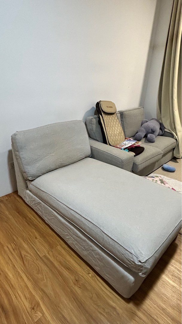 Ikea Kivik Lounge Grey, Furniture & Home Living, Furniture, Sofas on ...