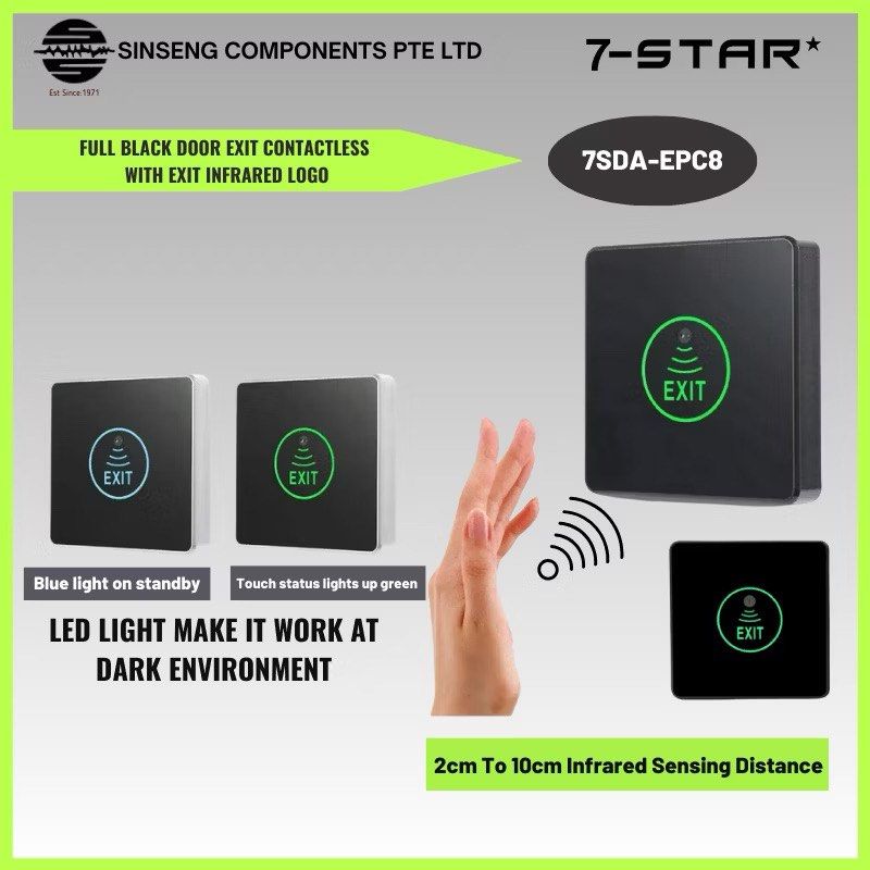 No touch Exit Contactless Infrared Sensor Switch No Contact Contactless ...