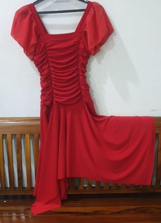 Y. E. S. Japanese origin Mesh fabric handkerchief hem skirt dress ...