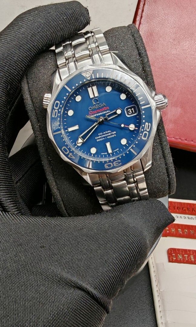 Johan OMEGA Seamaster 300m Blue Ceramic Mid Size 36mm Automatic Full ...