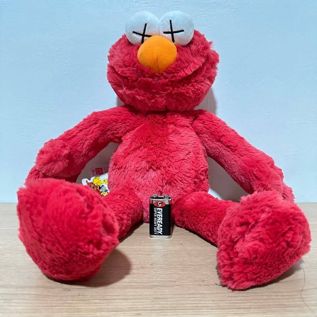 Kaws X Sesame Street Elmo Red Plush Toy - Brandnew, Hobbies & Toys ...
