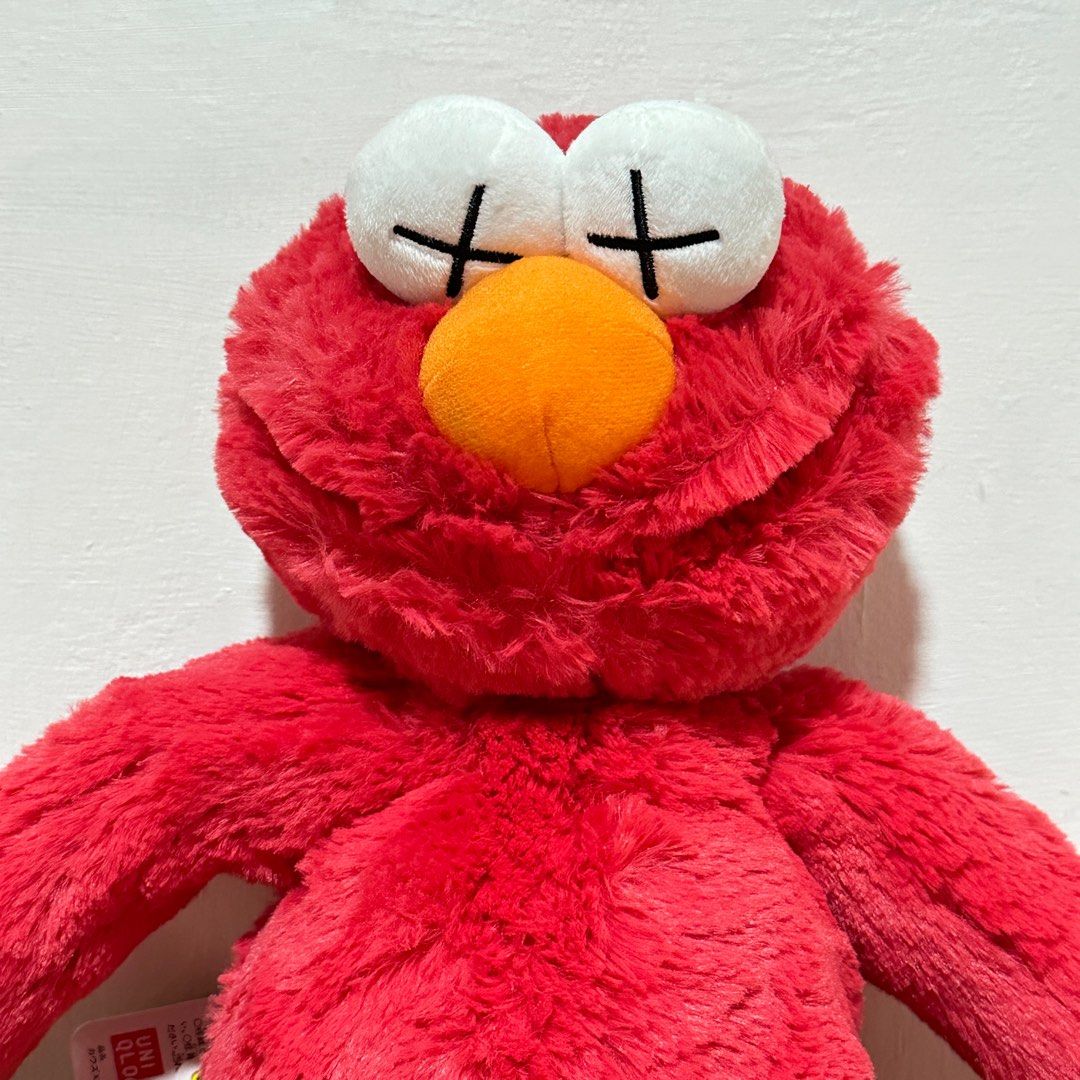 Kaws X Sesame Street Elmo Red Plush Toy - Brandnew, Hobbies & Toys ...