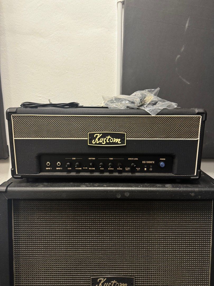 Kustom KG100HFX + KG412 100W Guitar Amplifier Head with Speaker Cabinet ...
