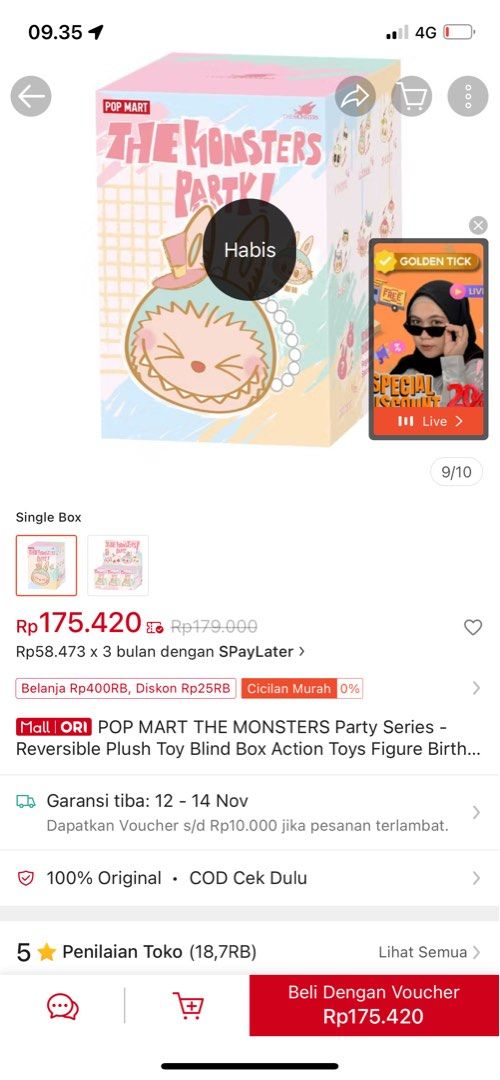 Labubu The Monster Party Harga Normal, Toys & Collectibles, Mainan di ...