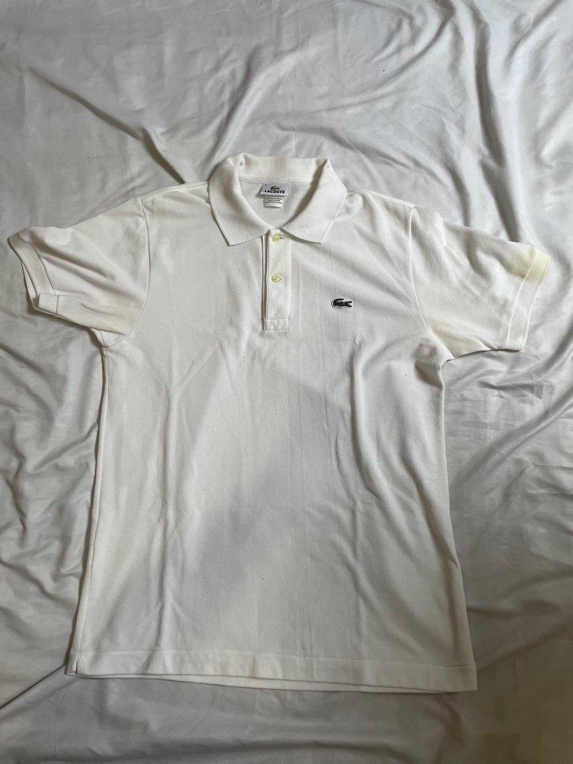 Lacoste white polo shirt, Men's Fashion, Tops & Sets, Tshirts & Polo ...