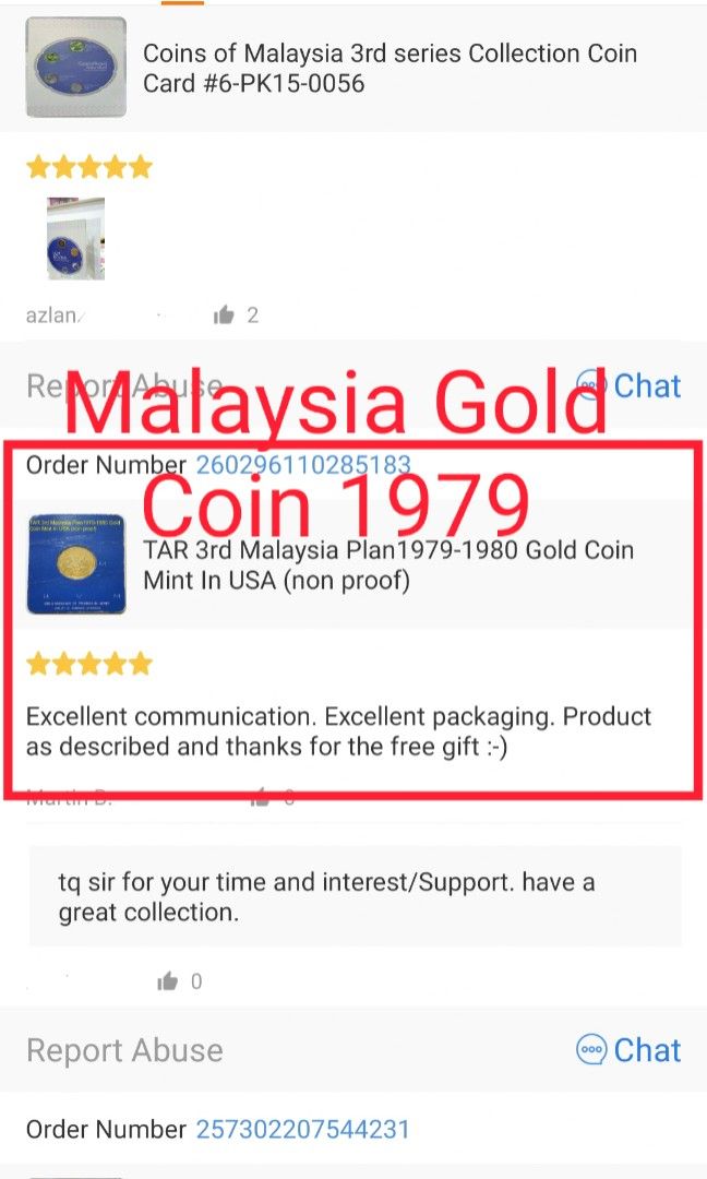 Malaysia Gold Coin M$250 of 30th Anniversary of Merdeka 1957-1987 ...