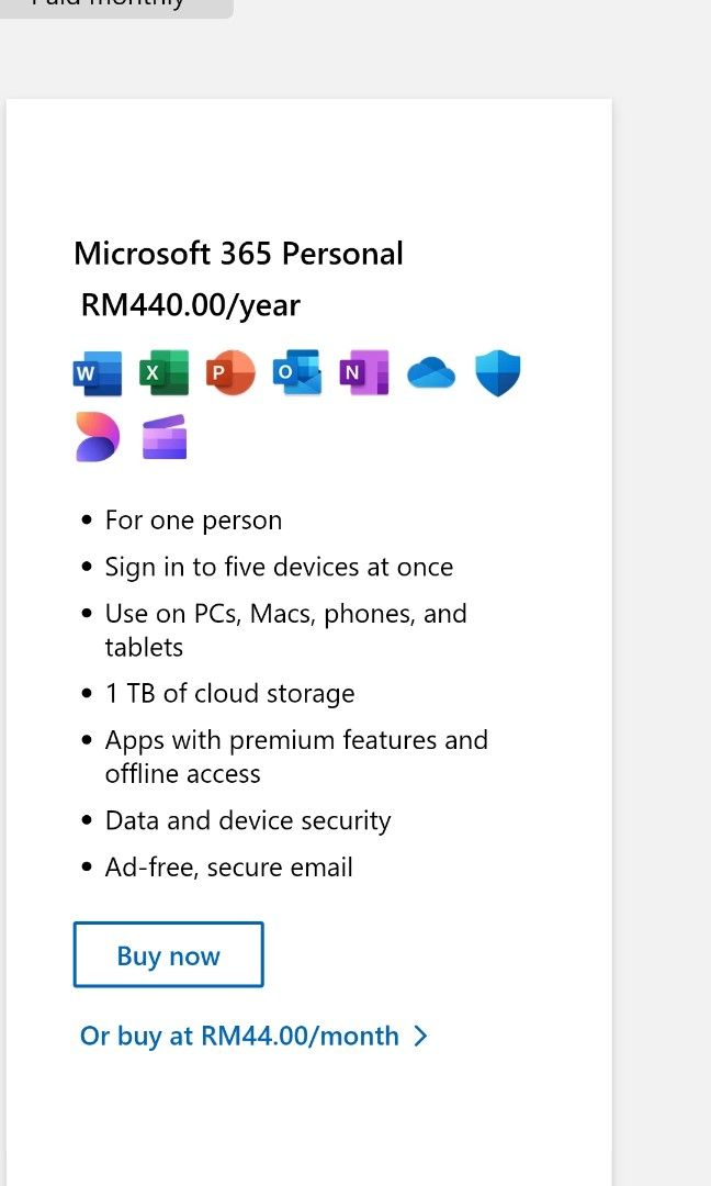 Microsoft Office 365 access (1 year), Computers & Tech, Parts ...