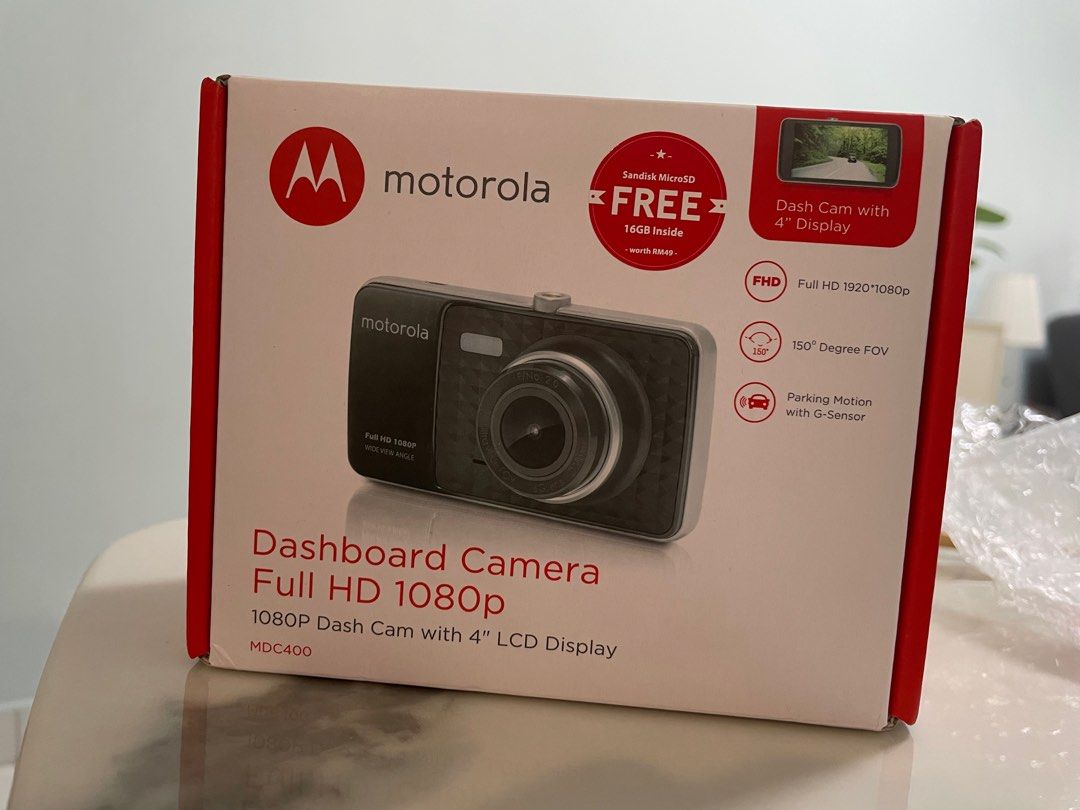 MOTOROLA MDC400 Black Full HD (1080p) Car Dash Cam Camera with ...