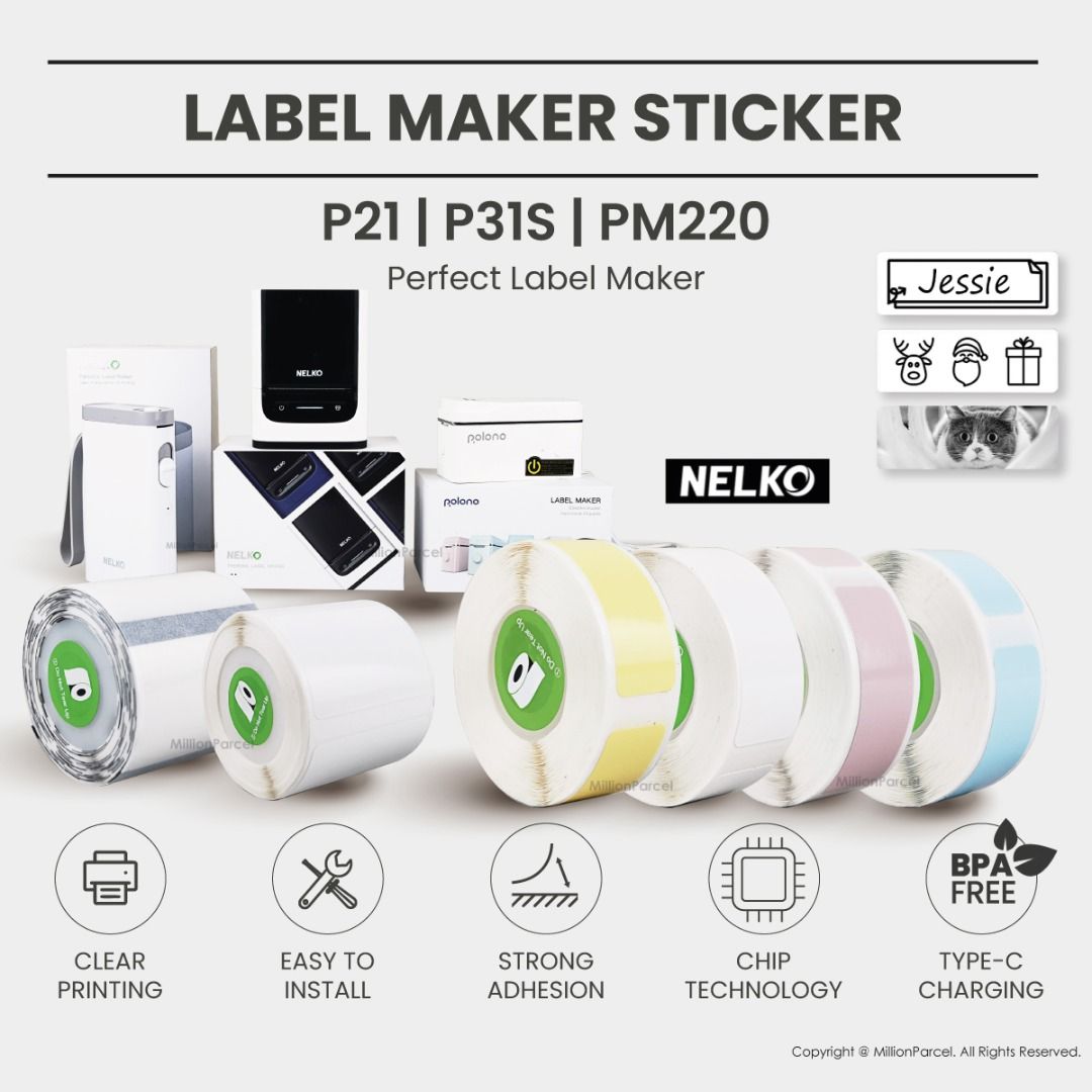 NELKO Paper Sticker | Label Sticker | Custom Sticker | Thermal Label ...
