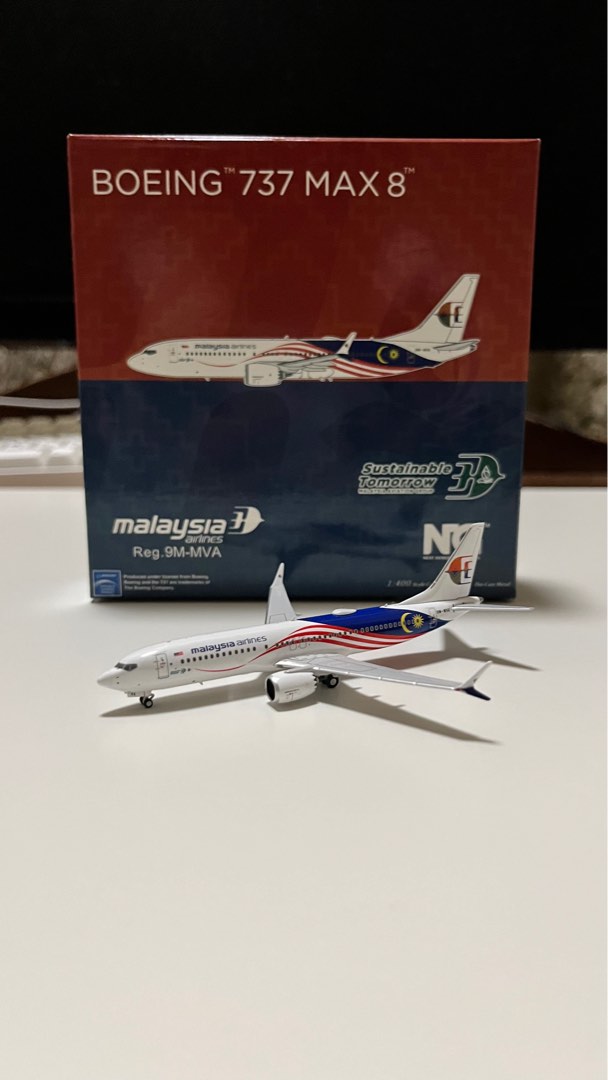 Ng Models 1:400 Malaysia Airlines 737 MAX 8 9M-MVA, Hobbies & Toys ...