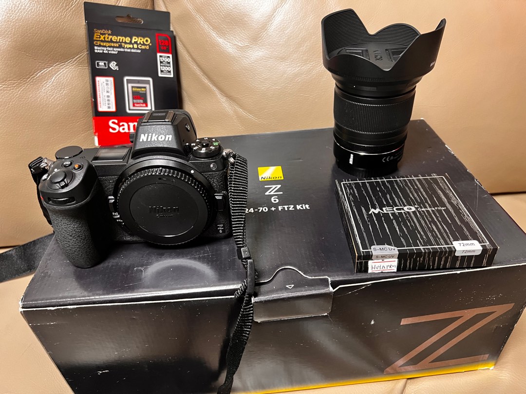 新淨nikon z6相機 連24-70f4, 攝影器材, 相機 - Carousell