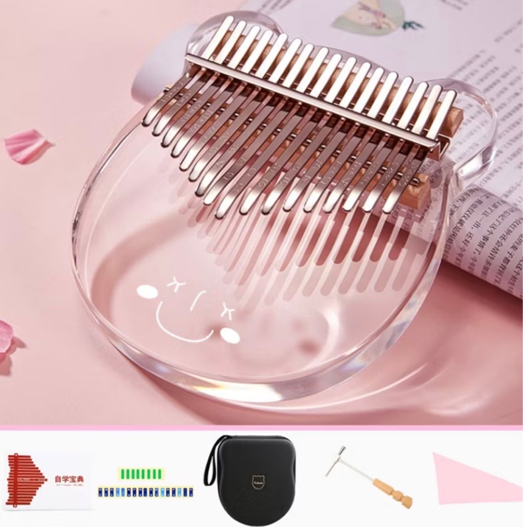 OLLA Kitty/Bear Kalimba 17 keys Acrylic - Kalimba Alat Musik, Musik ...