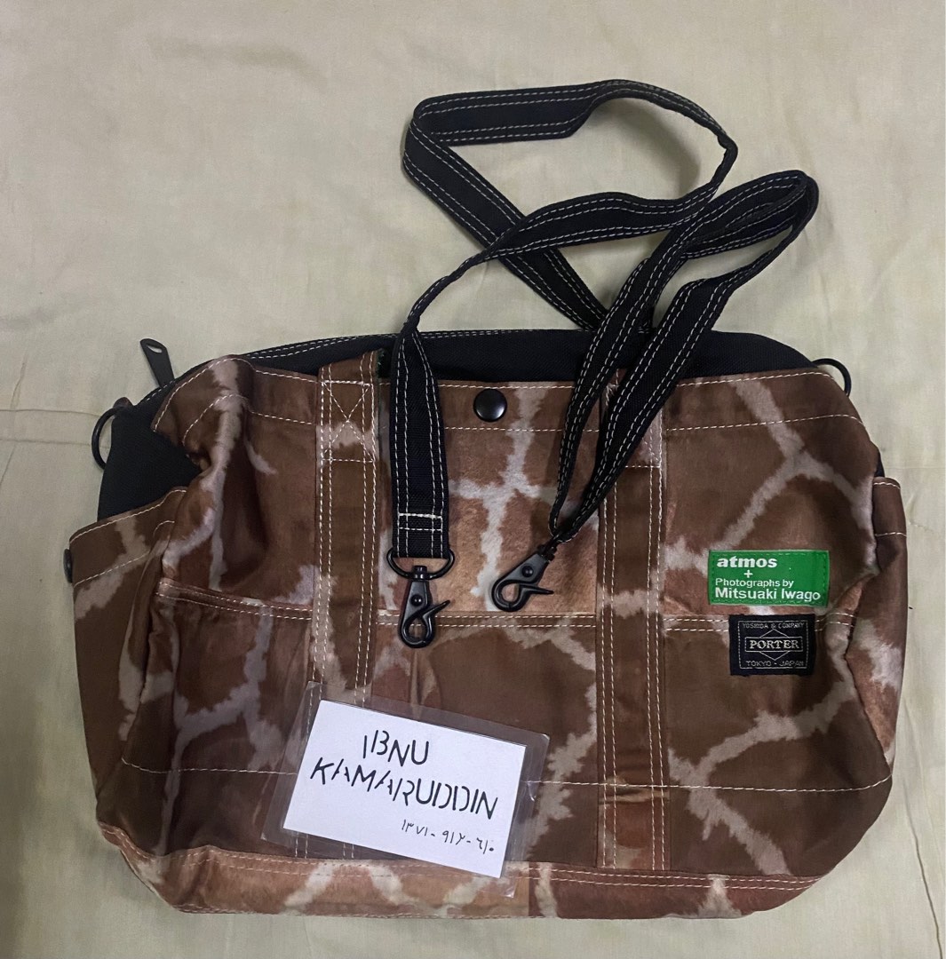 Porter X Atmos X Mitsuaki Iwago Drum Sling Bag, Men's Fashion, Bags ...