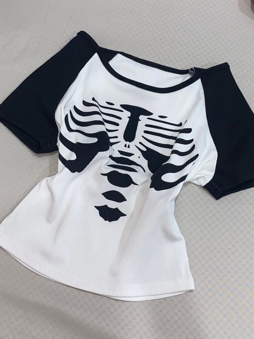 Body Hugging Skeleton Top, Women's Fashion, Tops, Shirts on Carousell