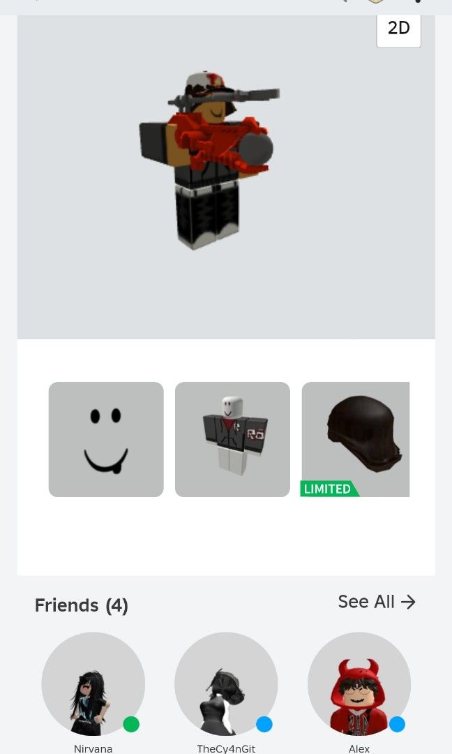 Roblox account 2012 account for only 50rm also with 1 limited item ...