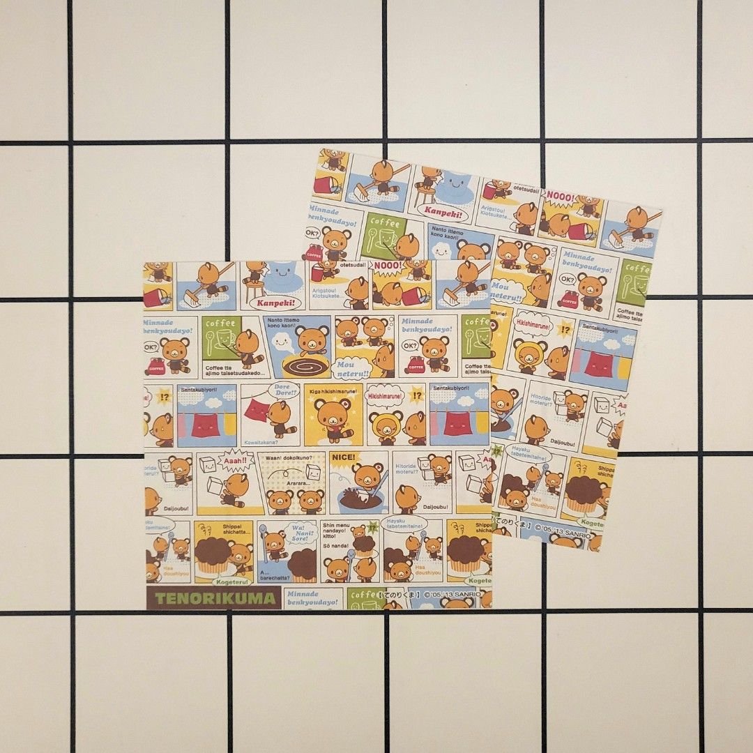 Sanrio Tenorikuma Origami Bundle, Hobbies & Toys, Stationary & Craft ...
