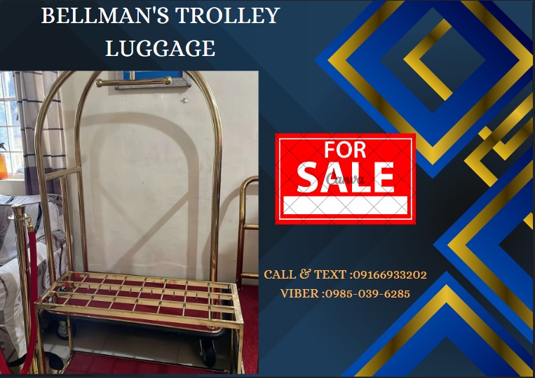 Stainless Steel Hotel Bellman Trolley Luggage Cart Available Now ...