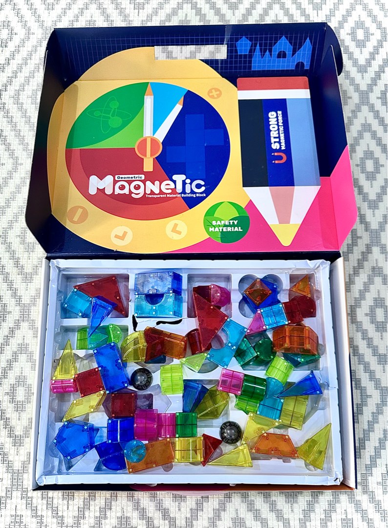 STEAM STUDIO 3D Geometric Magnetic Blocks - 64 Piece Set Bangun Ruang ...