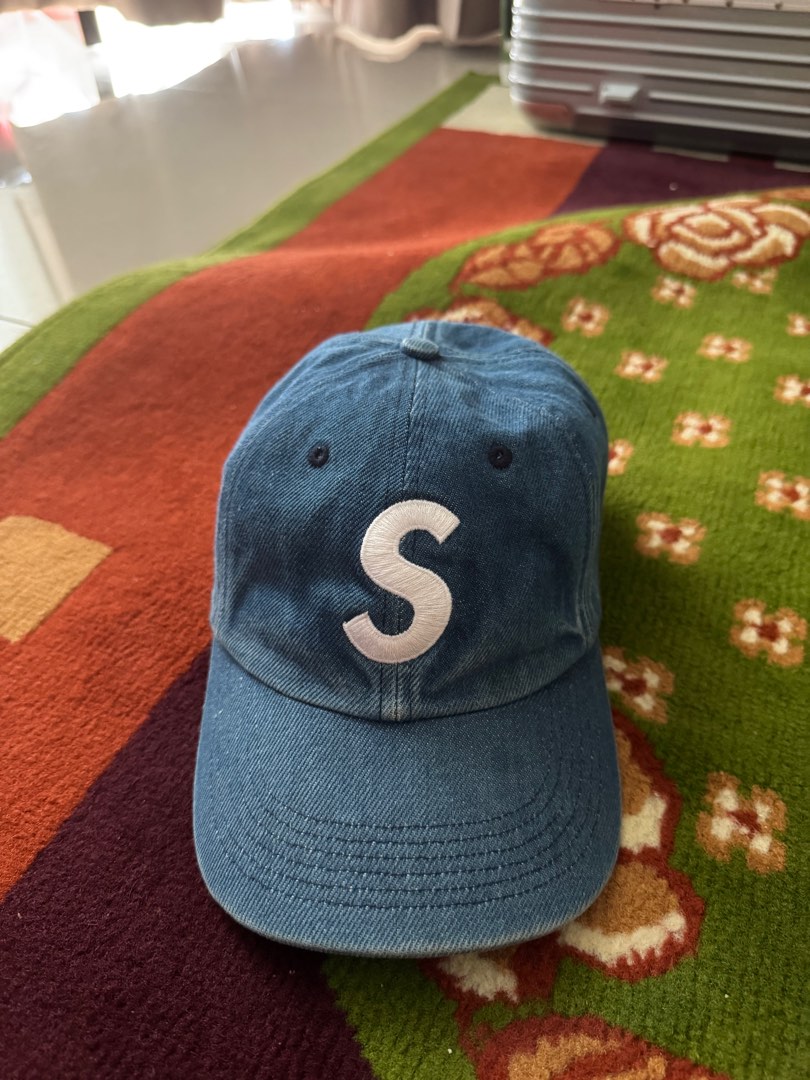 Supreme S Logo cap washed blue FW24, Fesyen Pria, Aksesoris, Topi di ...