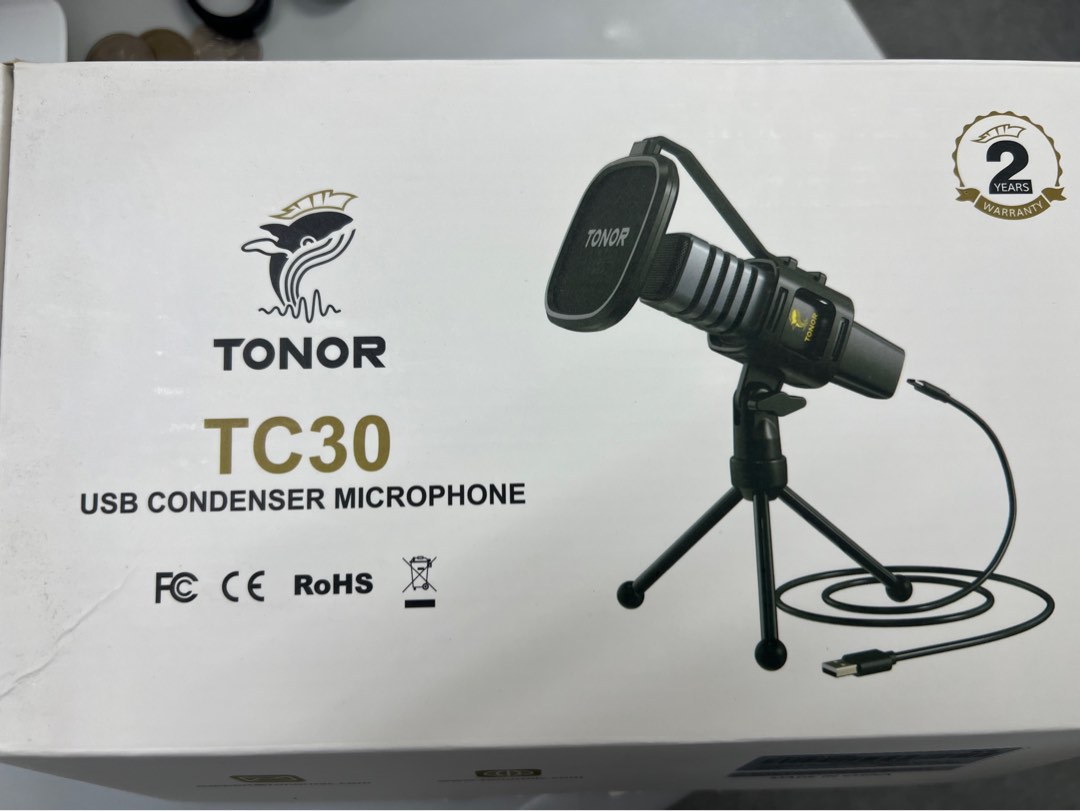 TONOR TC30 USB condenser microphone 麥克風 錄音, 音響器材, 咪高風/麥克風 - Carousell