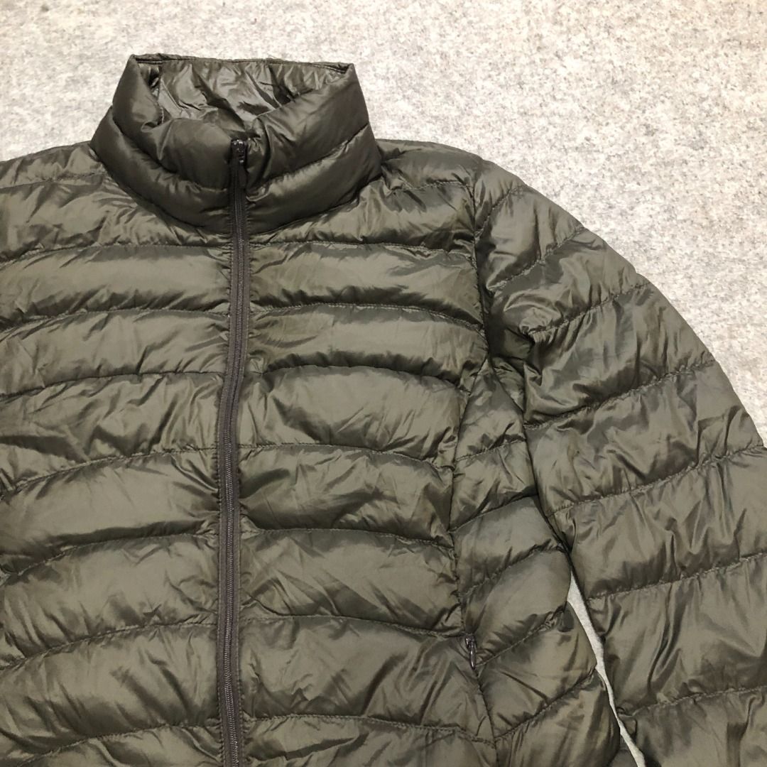 UNIQLO Ultra Light Army Green Puffer Puff Winter Snow Jacket Size ...