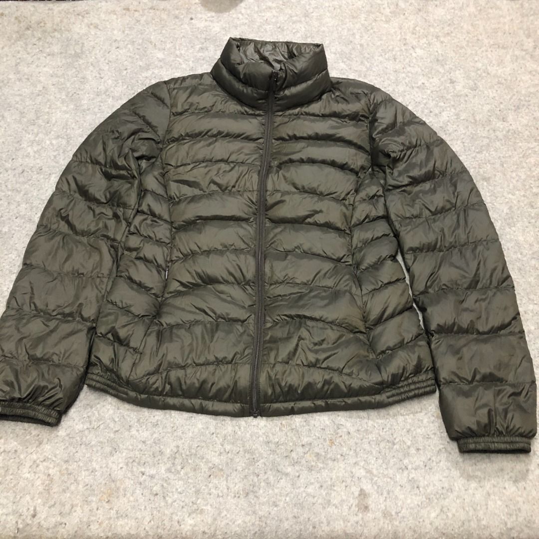 UNIQLO Ultra Light Army Green Puffer Puff Winter Snow Jacket Size ...
