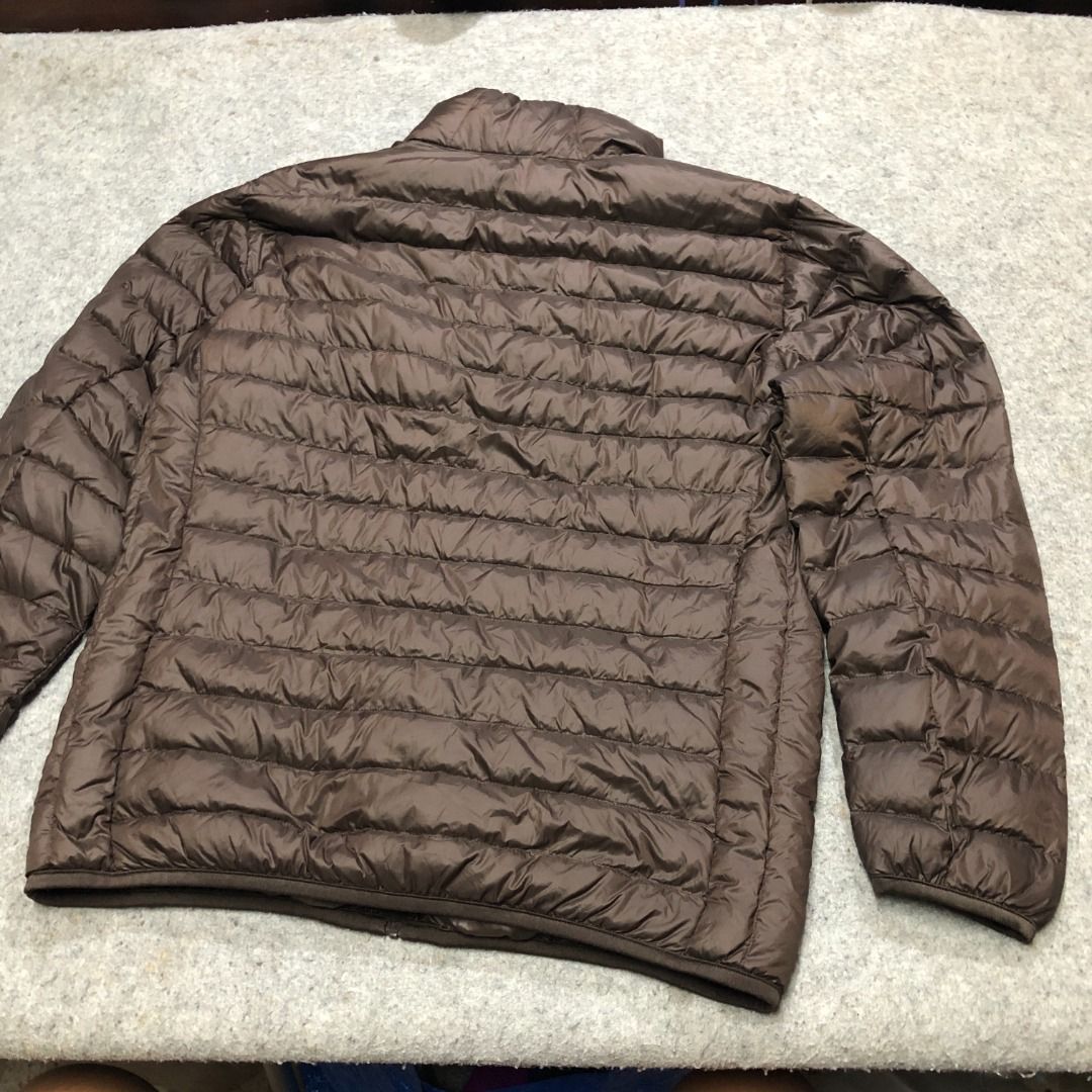 UNIQLO Ultra Light Chocolate Brown Puffer Puff Winter Snow Jacket Size ...