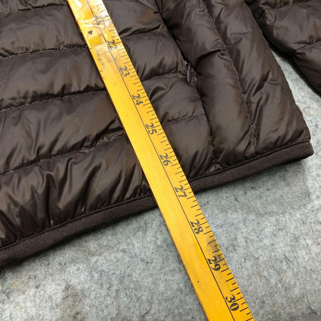 UNIQLO Ultra Light Chocolate Brown Puffer Puff Winter Snow Jacket Size ...