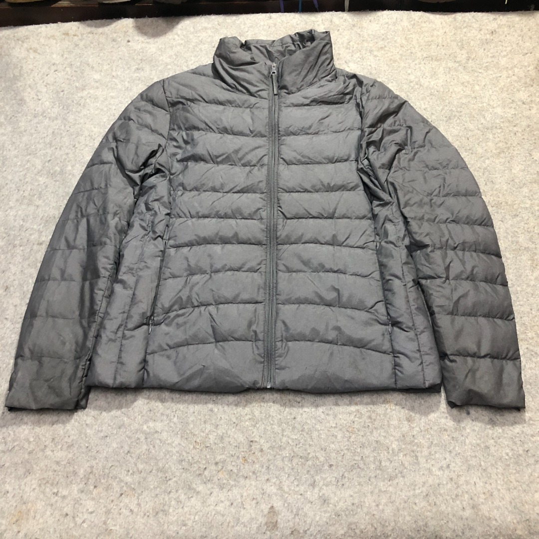 UNIQLO Ultra Light Grey Puffer Puff Winter Snow Jacket Size Large ...