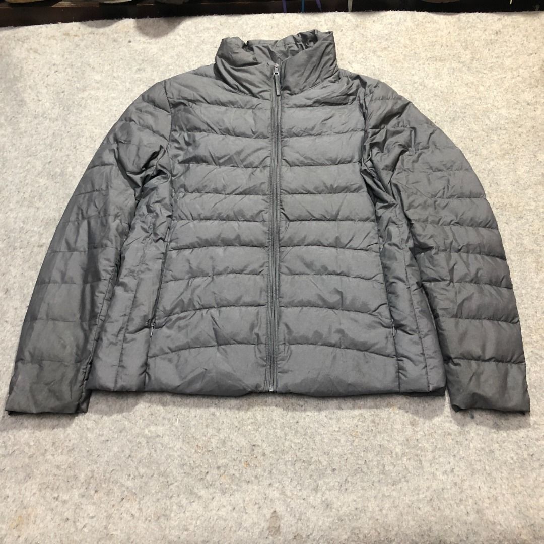 UNIQLO Ultra Light Grey Puffer Puff Winter Snow Jacket Size Large ...