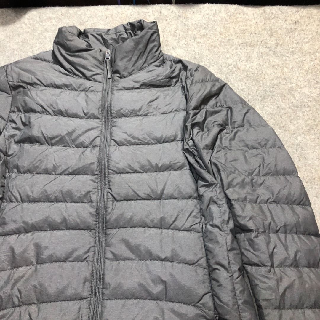 UNIQLO Ultra Light Grey Puffer Puff Winter Snow Jacket Size Large ...
