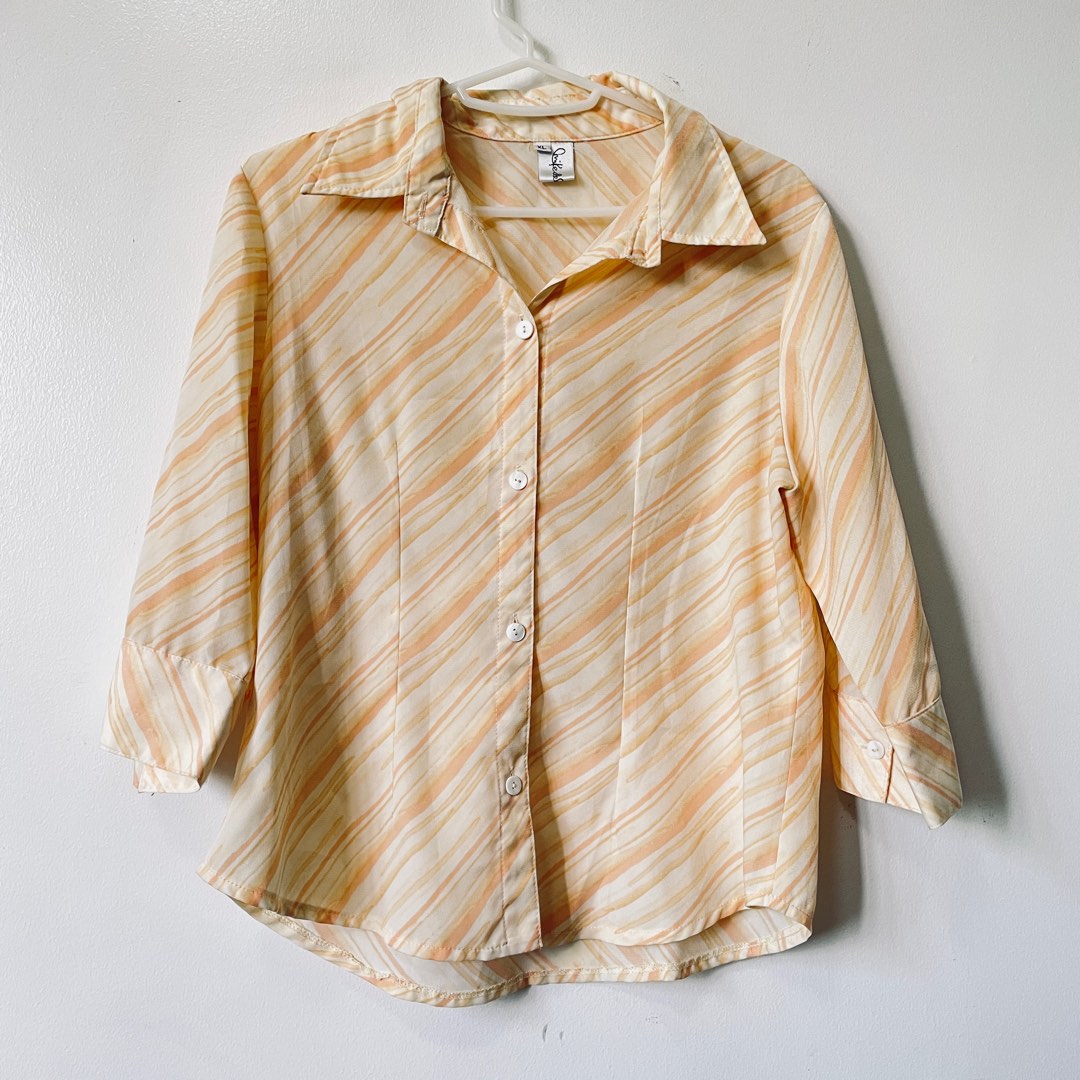 Vintage Mike dela Rosa Nineties 90s Kikay Retro Print Button Down half ...