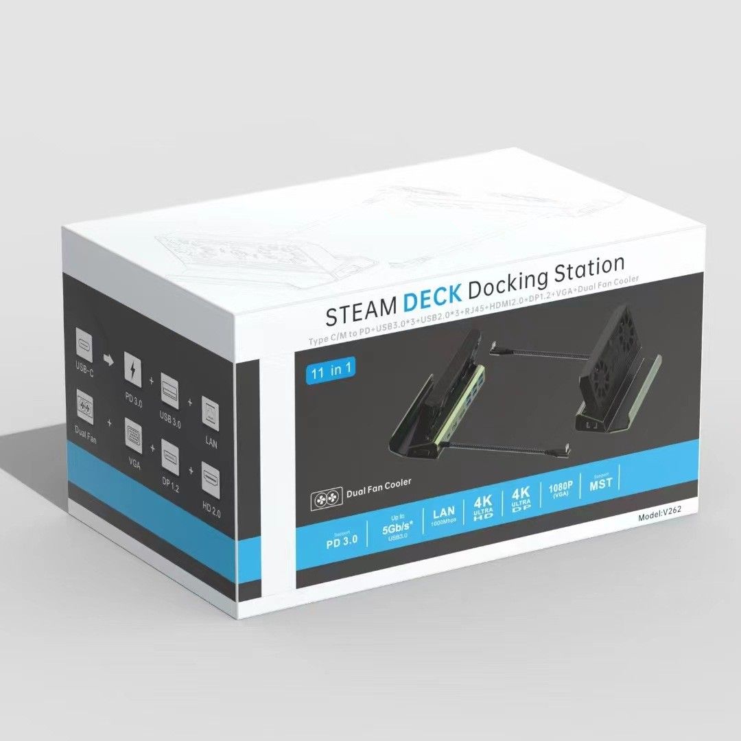最強性能11合一 Steamdeck Docking Station 智能HUB支架底座擴展塢 兼容：ROG X/ROG掌機 任天堂 ...