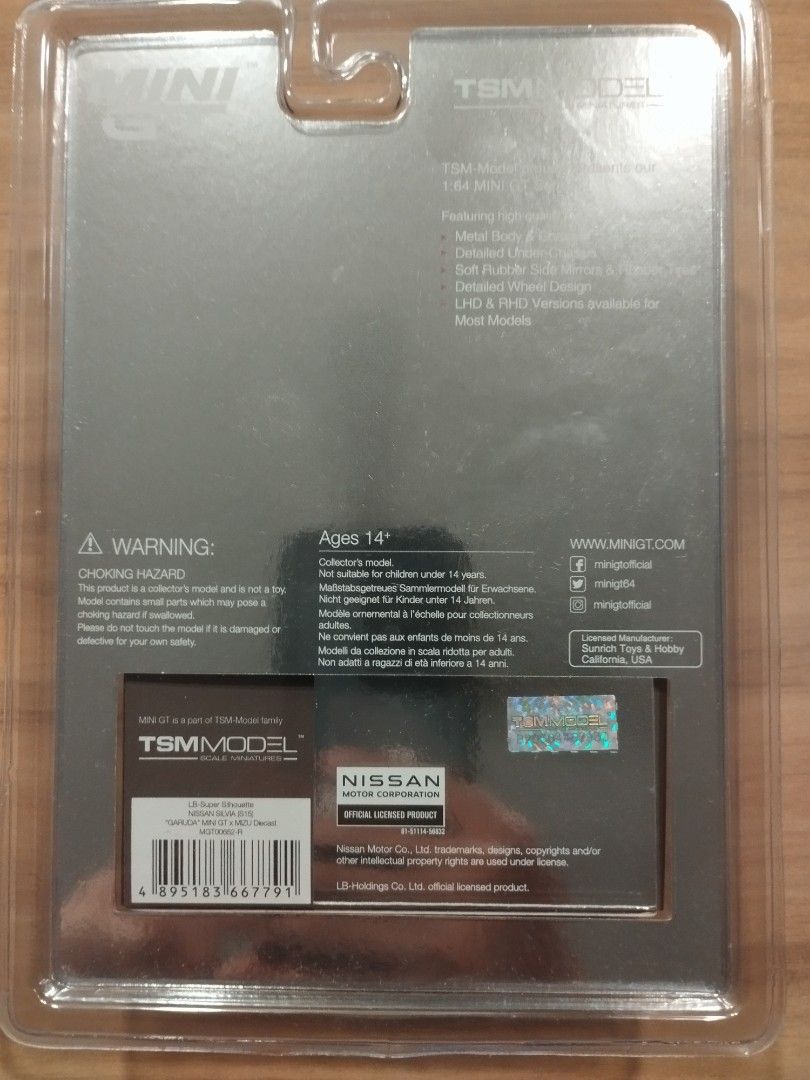 1/64 Mini GT #652 LB-Super Silhouette Nissan SILVIA S15 "GARUDA ...