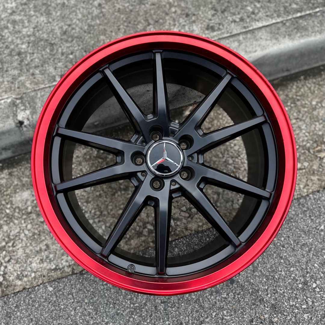 9.9 🛞 SALES 19” Mercedes Red Deep Dish Multispoke Staggered Red Rims ...