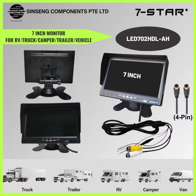 [Retail Exclusive] 7-STAR* 4 PIN FHD 1080P 7"inch Monitor with Aviation ...
