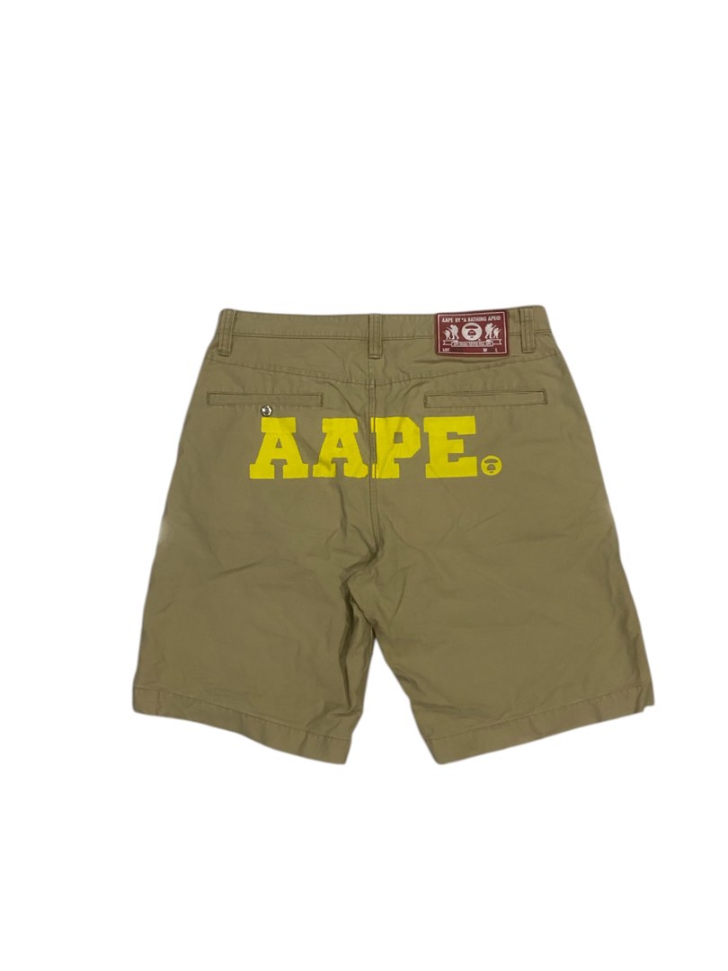 Aape by A Bathing Ape -Big Logo Design- Baggy Short, Men's Fashion ...