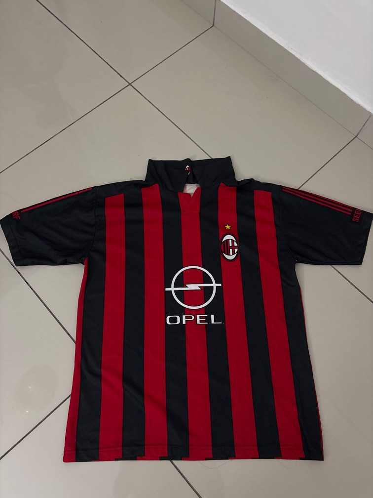 Ac Milan opel jersey, Men's Fashion, Activewear on Carousell