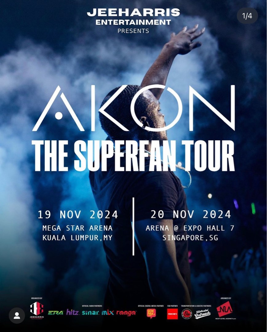 AKON SUPERFAN TOUR MALAYSIA [SILVER SEATING], Tickets & Vouchers, Event ...
