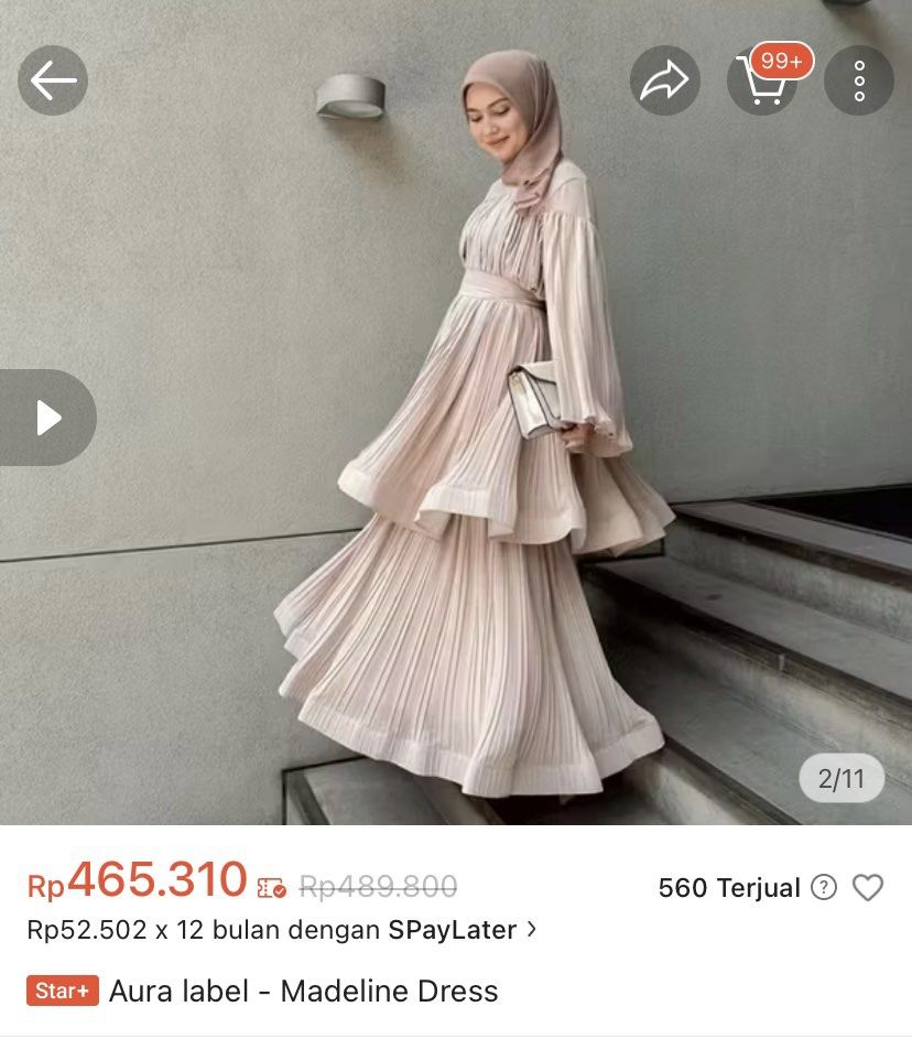 Aura Label - Madeline Dress, Fesyen Wanita, Pakaian Wanita, Atasan di ...