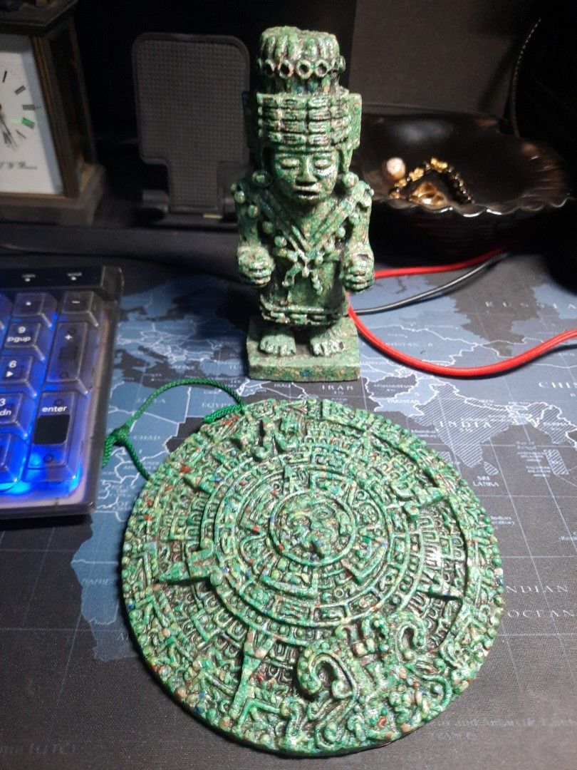 Aztec water god statue and calendar, Hobbies & Toys, Memorabilia ...
