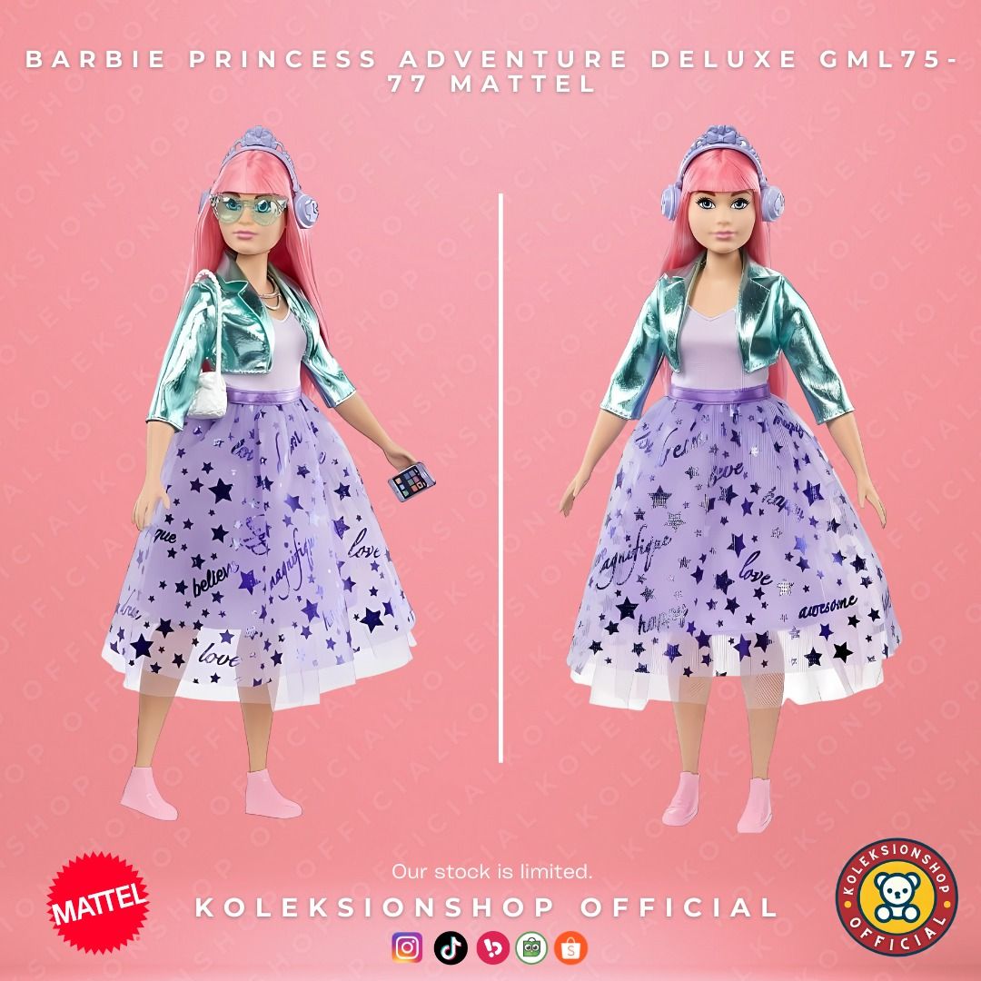 Barbie Princess Adventure Deluxe GML75-77 Mattel, Bayi & Anak, Mainan ...