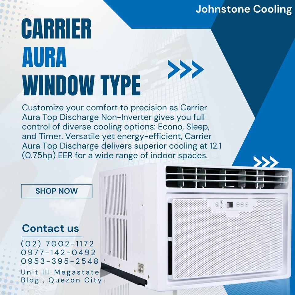 Carrier AURA Window Type AC / .75hp Air Conditioning, Computers & Tech ...