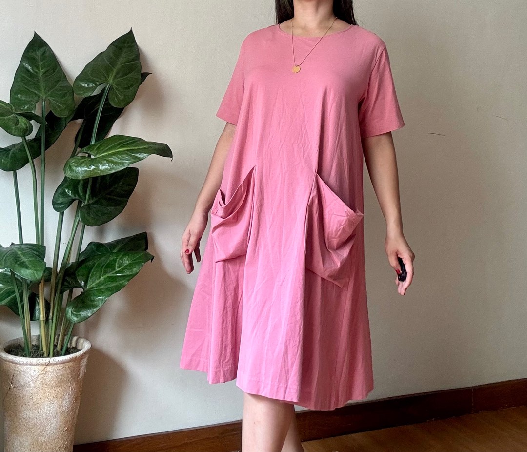 COS cotton pink dress,l to xl, Women's Fashion, Dresses & Sets, Dresses ...