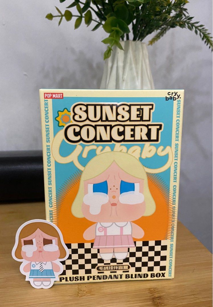 POP MART Cry baby Sunset Concert Series (Beige Blue) Bag Charm/Keychain ...