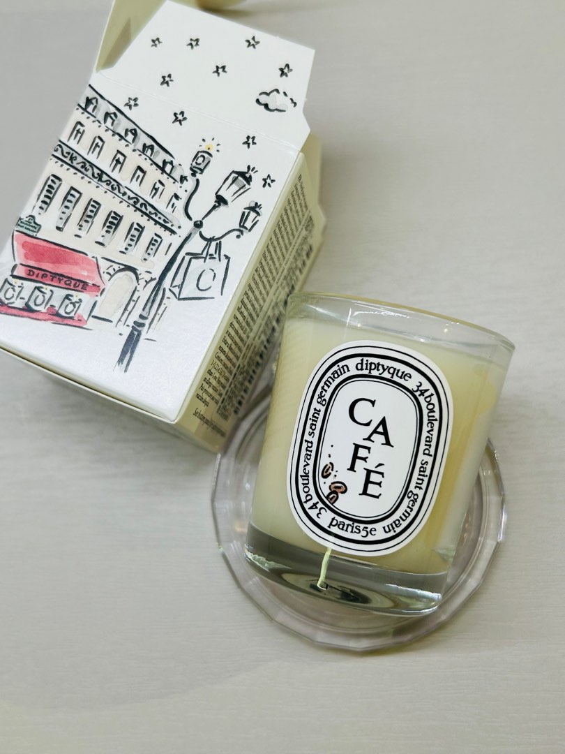 diptyque 35g限量香氛蠟燭 café 咖啡, 家具及居家用品, 居家香薰在旋轉拍賣
