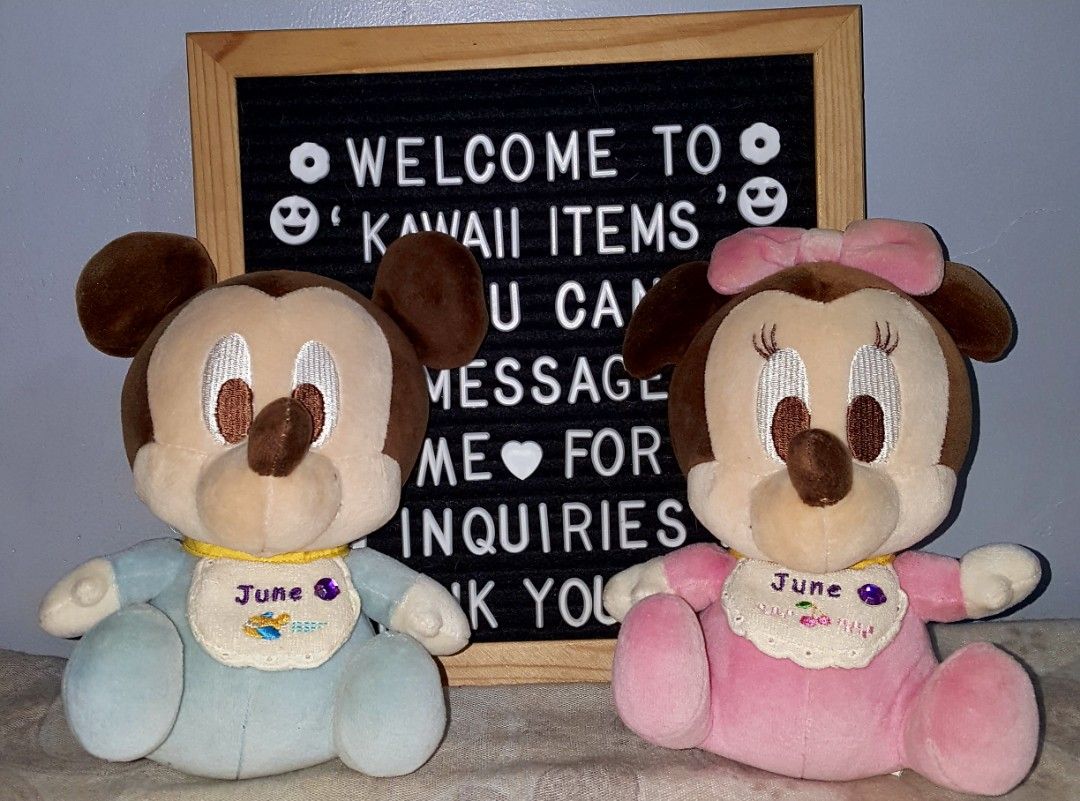 Disney Mickey Mouse and Minnie Mouse June Rattle and Squeaky Couple ...