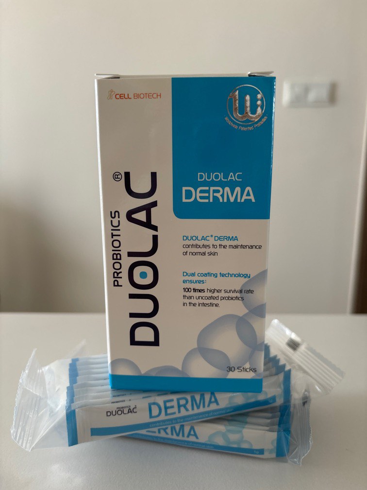 [DUOLAC] Duolac Derma Probiotics Sachet, Health & Nutrition, Health ...